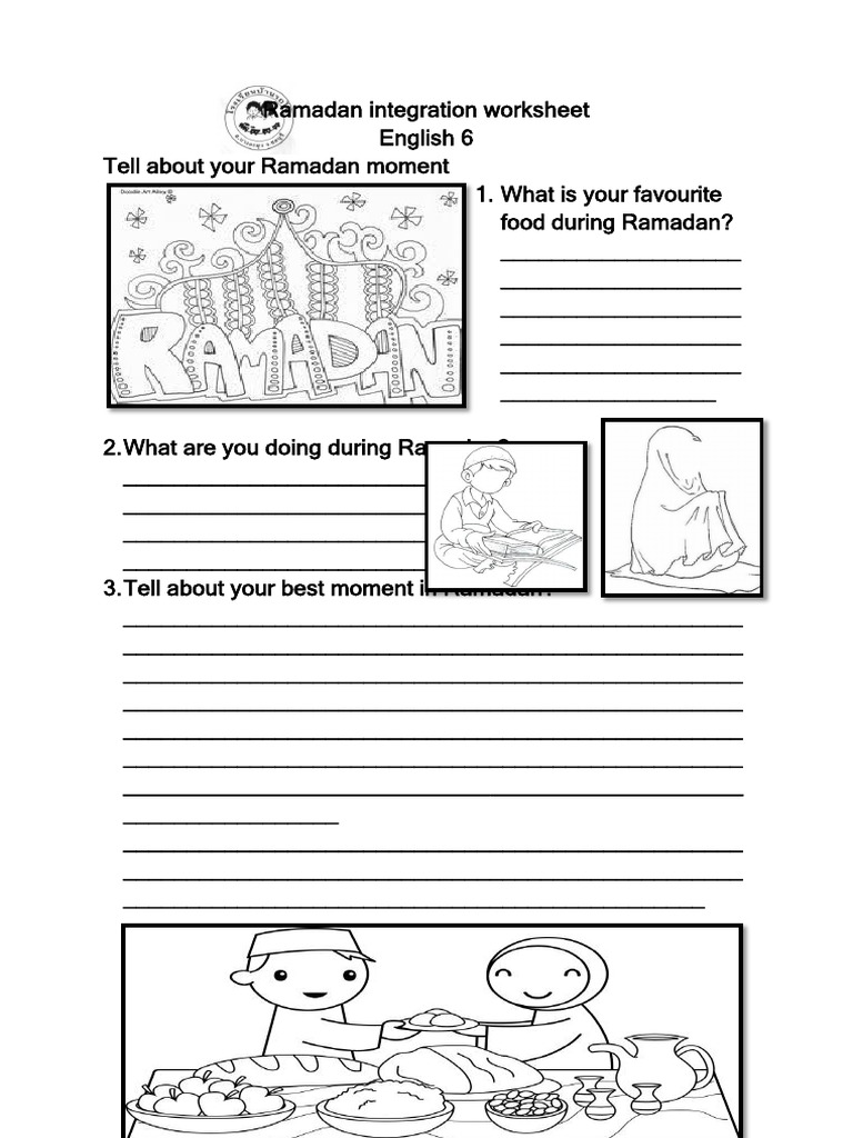 Ramadan Worksheet | PDF