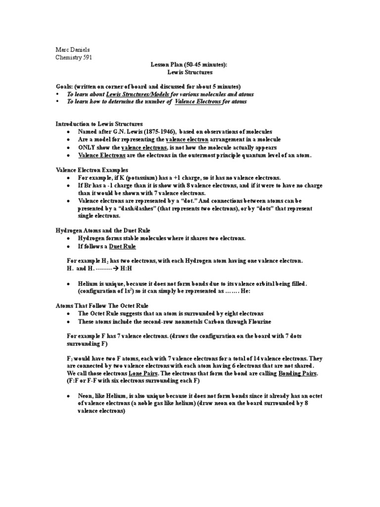 Understanding Lewis Structures in Chemistry | PDF | Valence (Chemistry ...