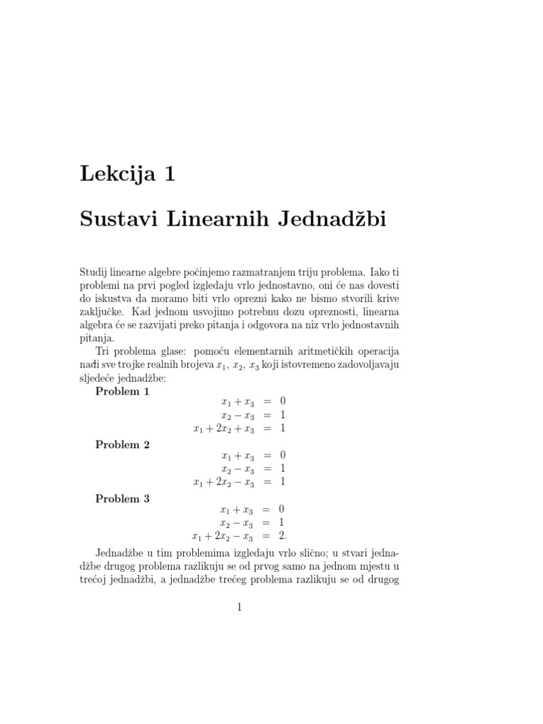 Linearna Algebra | PDF
