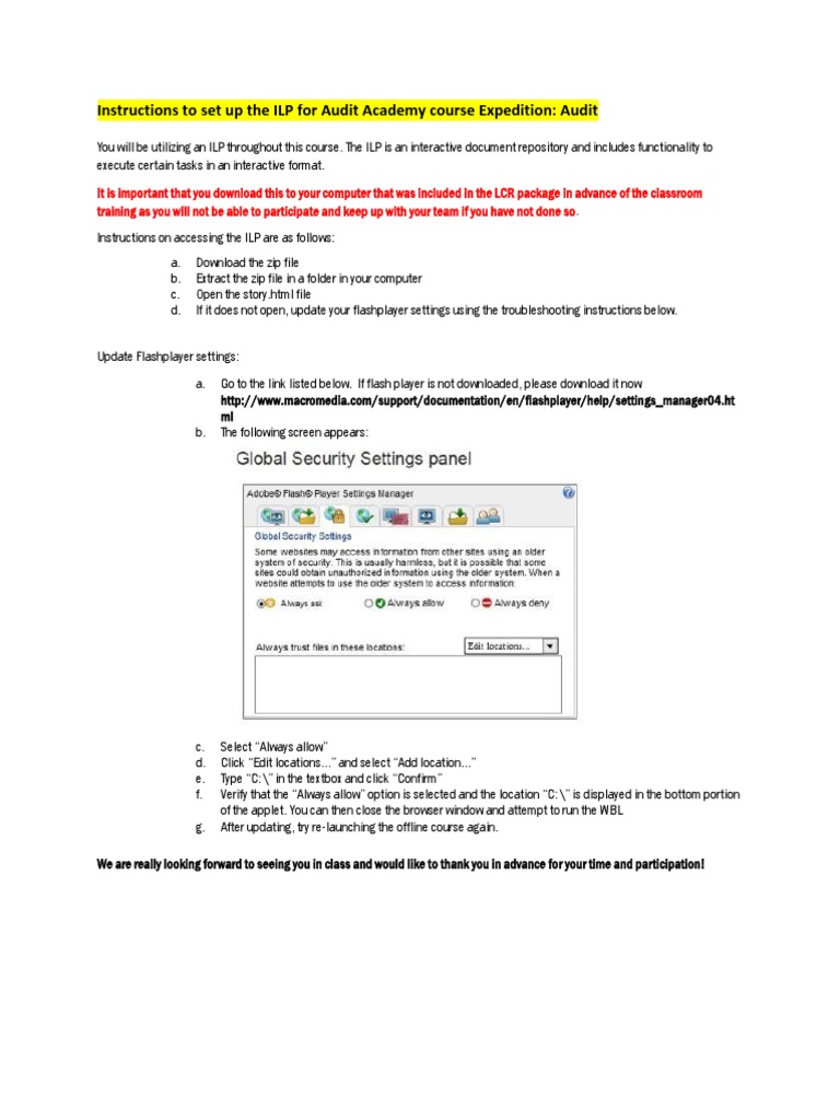 Instructions To Set Up The ILP | PDF