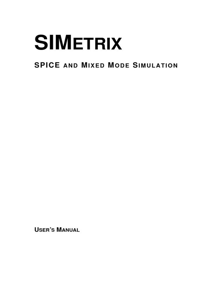 Simetrix Manual | PDF | Spice | World Wide Web