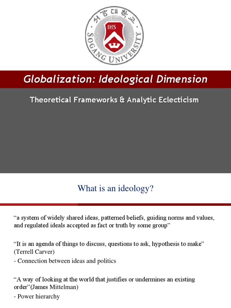 Week 4 (Lecture) The Ideological Dimension of Globalization | PDF ...