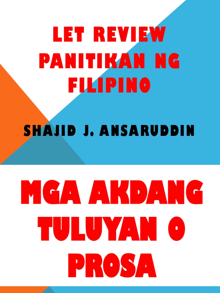 Let Review Panitikan NG Filipino | PDF