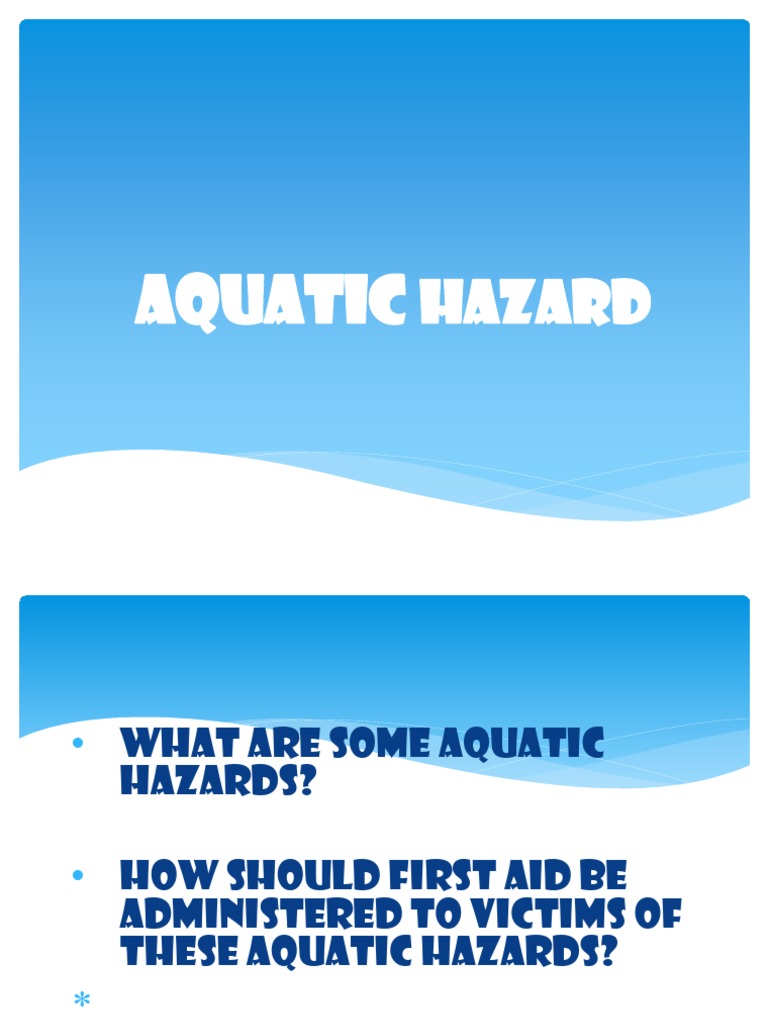 First Aid for Aquatic Hazards | PDF | Home & Garden | Science & Mathematics