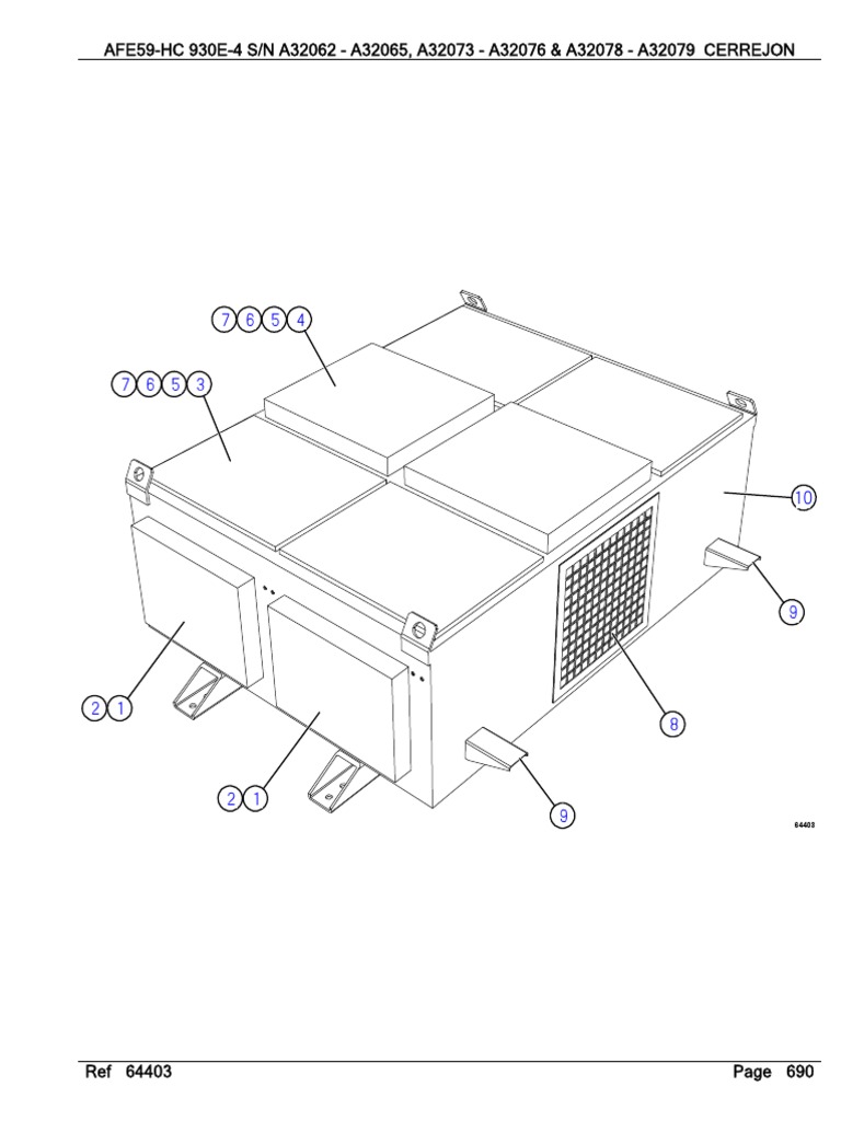 AFE59-HC 930E-4 Retarding Grid Parts List | PDF | Technology & Engineering