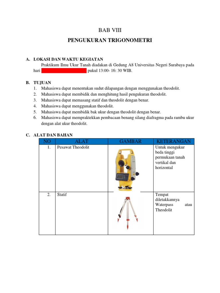 Pengukuran Trigonometri Section 4 14052019 | PDF
