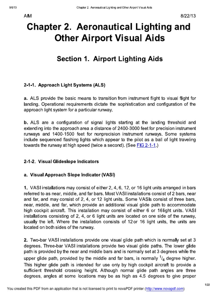 Aeronautical Lighting and Other Airport Visual Aids | PDF | Printer ...