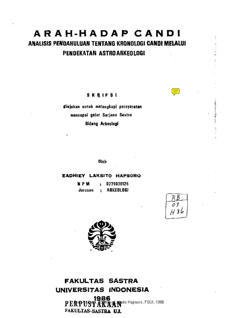 Arah Hadap Candi Eadhiey Laksito | PDF