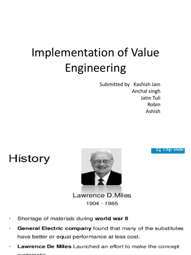 Implementation of Value Engineering | Download Free PDF | Engineering ...