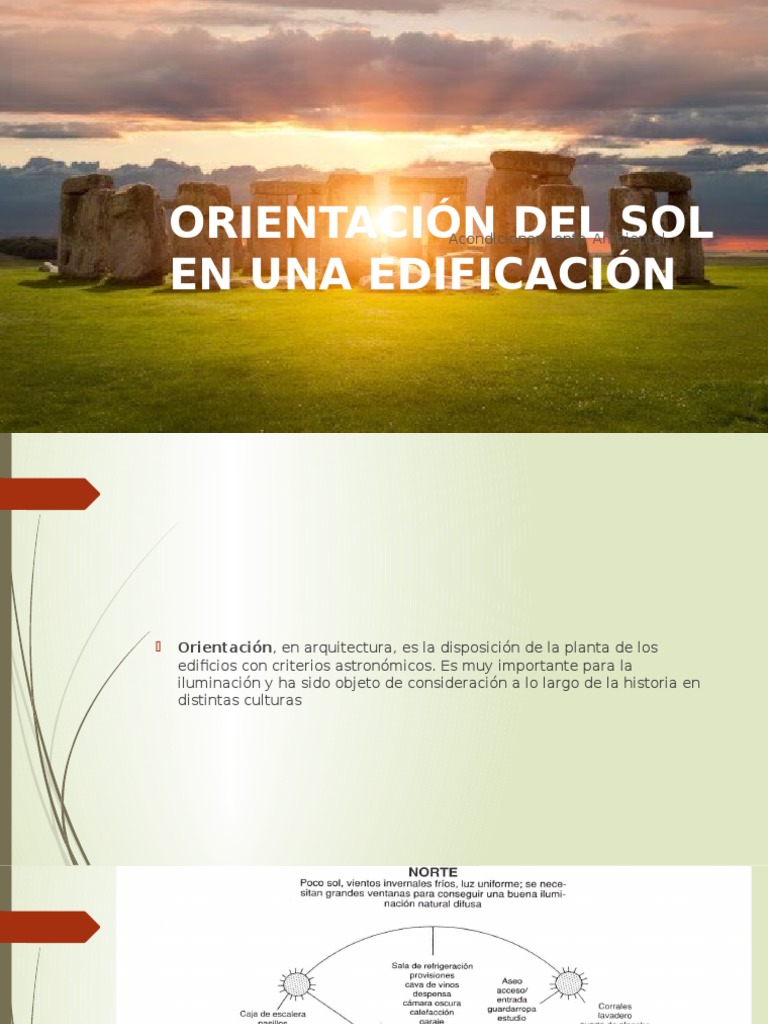 Orientación Del Sol en Una Edificación | PDF | Física Aplicada e ...