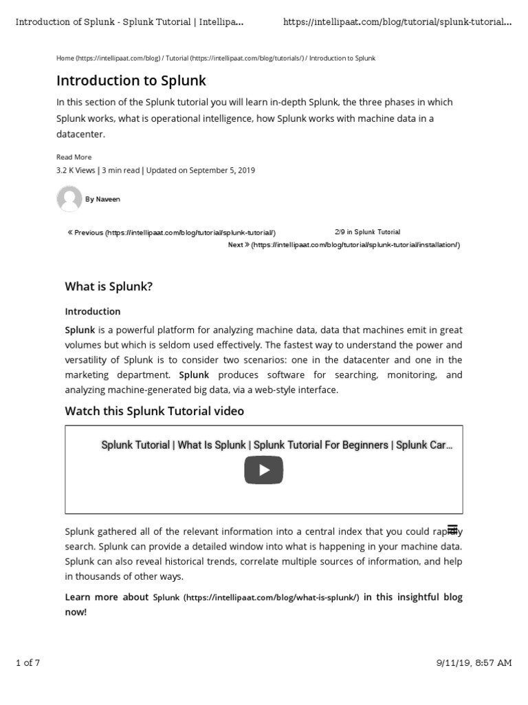 Introduction To Splunk | PDF | Business Intelligence | Information And ...