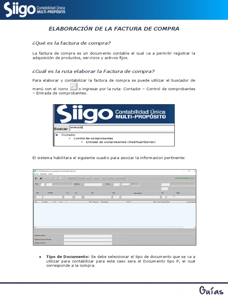 Elaboración Factura de Compra | PDF | Factura | Contabilidad