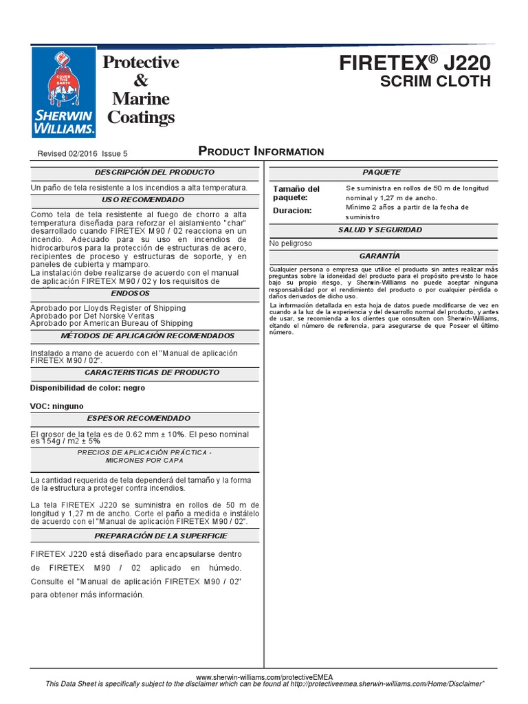 Firetex J220 | PDF | Naturaleza