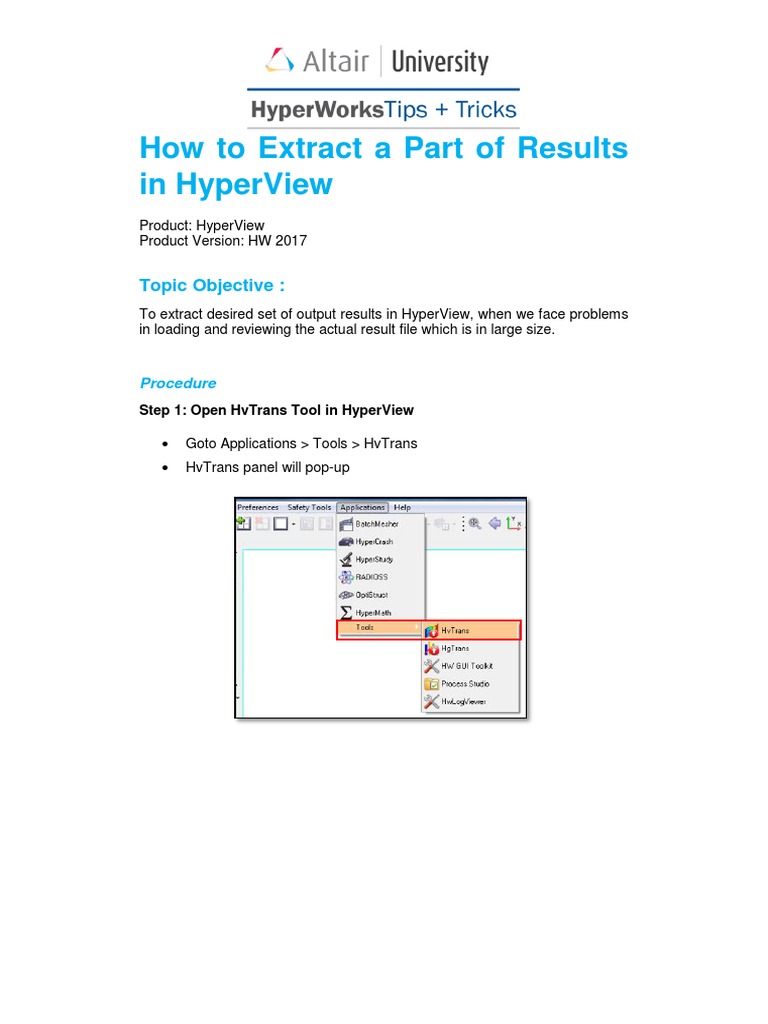 How To Extract A Part of Results in Hyperview: Topic Objective | PDF