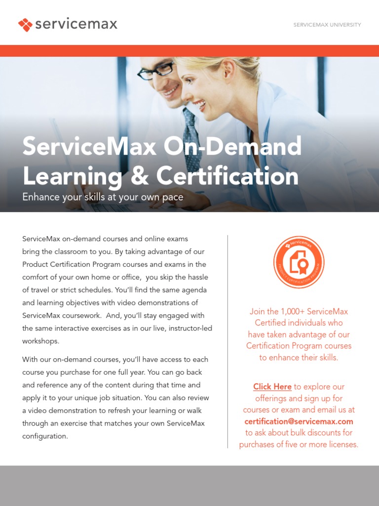 Servicemax Ds On Demandcertification Final | PDF | Educational ...