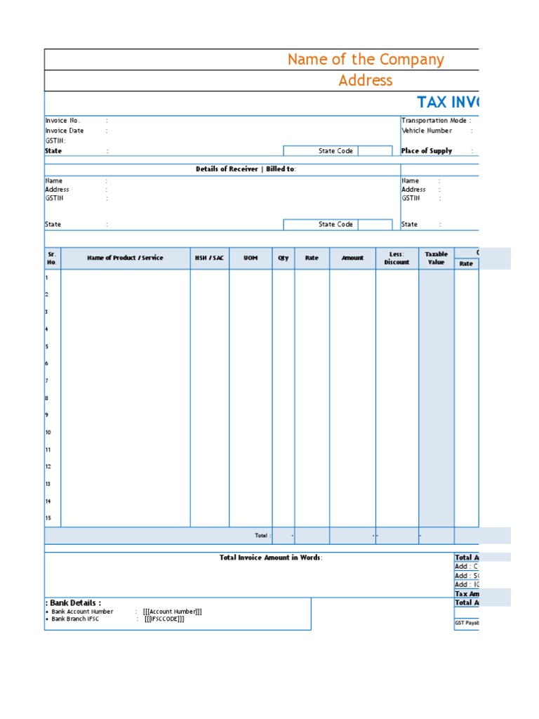 GST Invoice Formats | PDF | Invoice | Value Added Tax