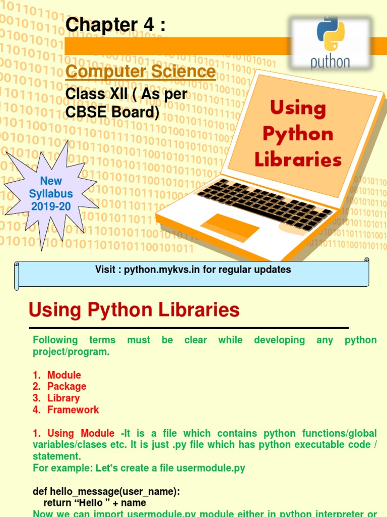 Using Python Libraries Pdf Python Programming Language Library