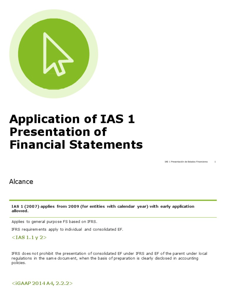 IAS 1 Presentation Financial Statements 2019 | PDF | International ...
