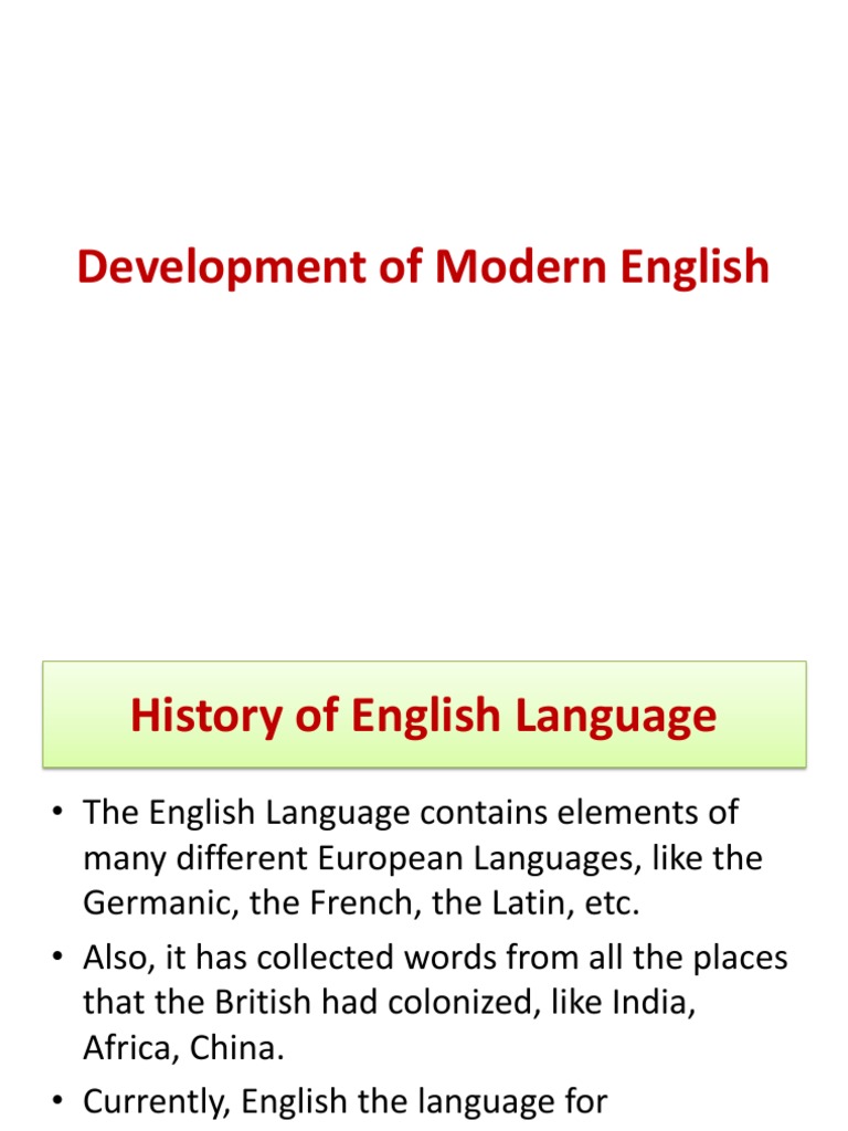 Development of Modern English | PDF | English Language | Word