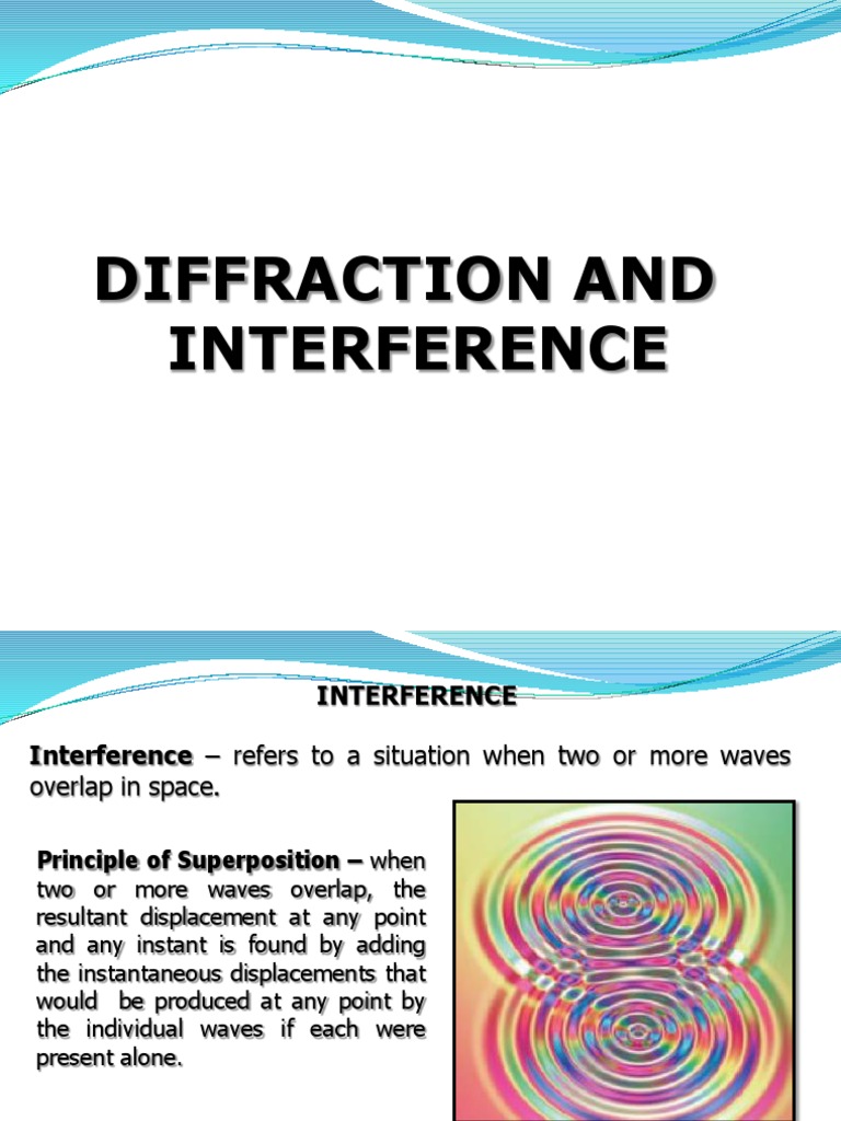 PHY13 Lesson 4 Diffraction and Interference | PDF | Diffraction | Wavelength