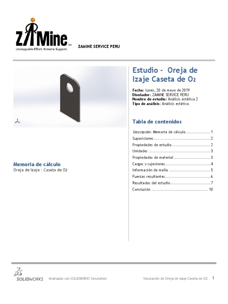 Memoria de Cálculo Oreja de Izaje Caseta de O2 | Elasticidad (Física ... Memoria de Cálculo Oreja de Izaje Caseta de O2 | Elasticidad (Física ...