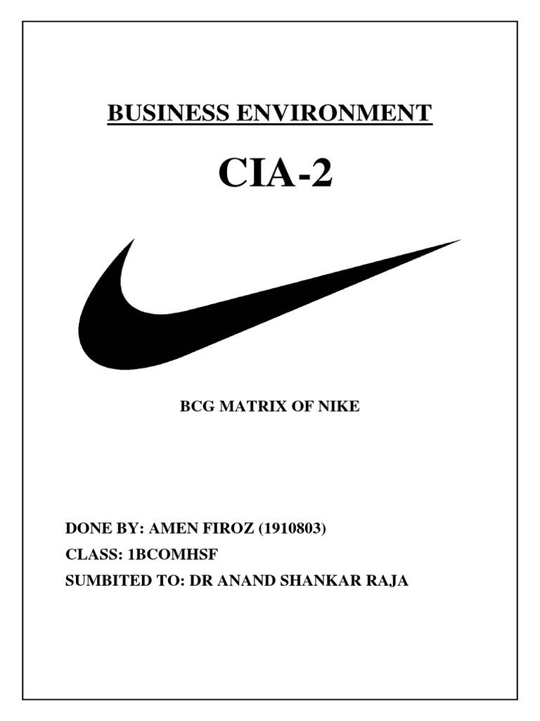 Nike BCG Matrix and SWOT Analysis | PDF | Nike | Brand