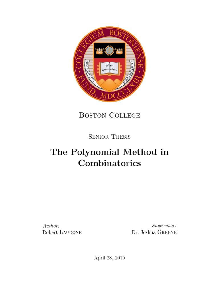 Combinatorics Polynomial Method | PDF | Field (Mathematics) | Projective Geometry