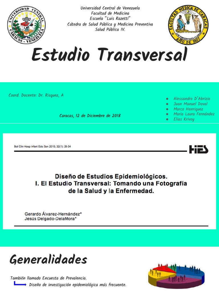 Estudio Transversal en Epidemiología | PDF | Muestreo (Estadísticas ...