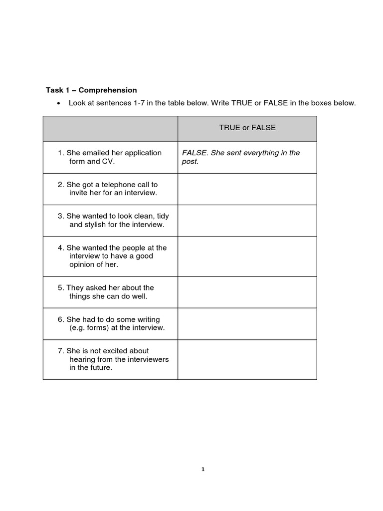 A Job Interview Learner Worksheets | PDF | Job Interview