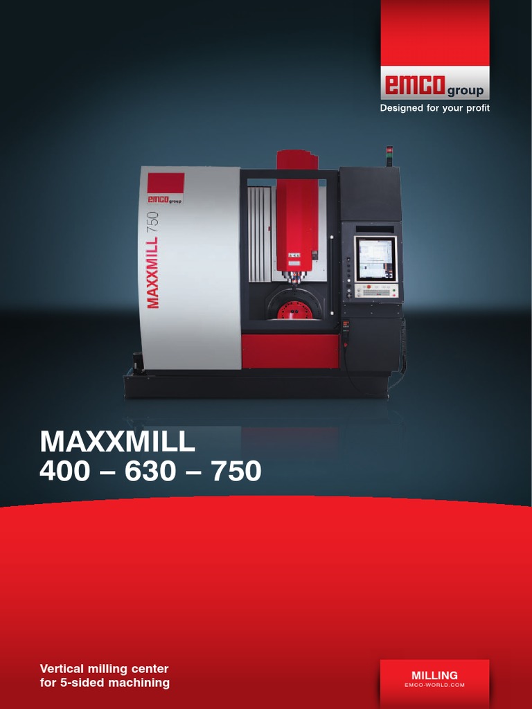 Vertical Milling Center MAXXMILL 400 630 750 | PDF | Machining ...