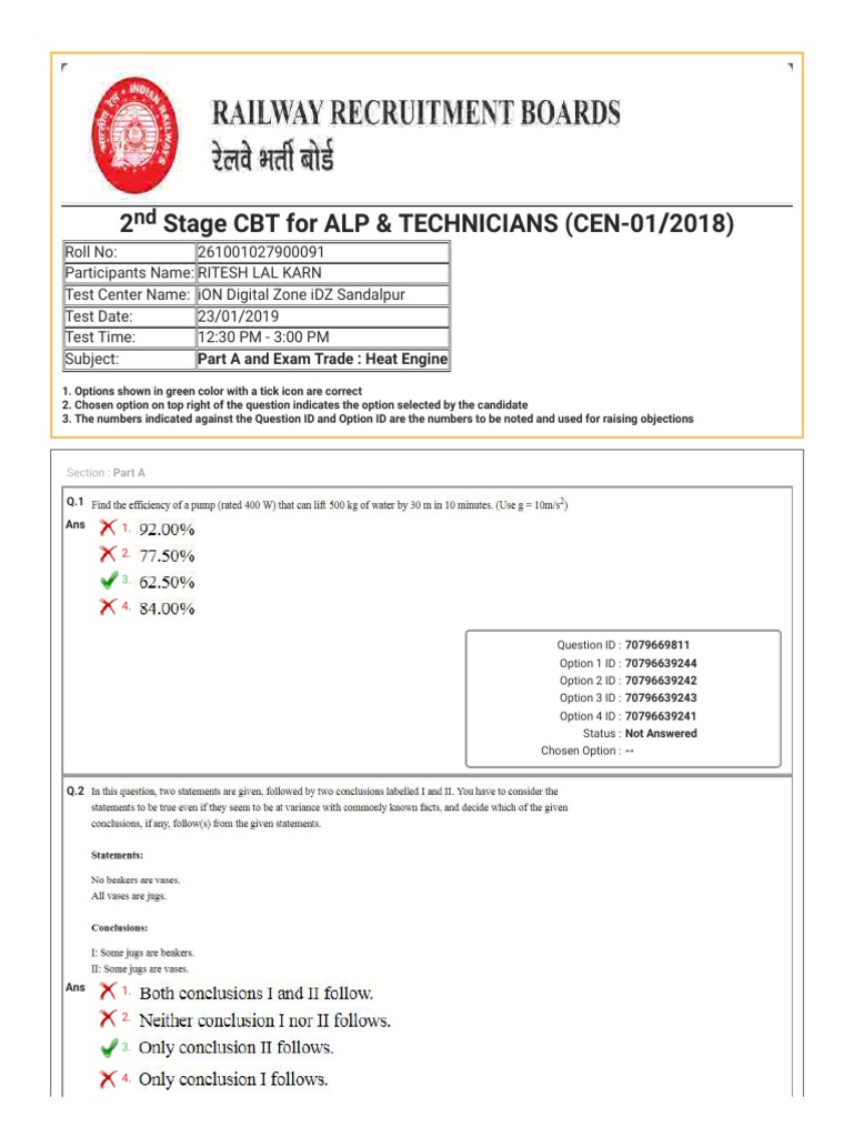 RRB Alp | PDF | Tests | Evaluation Methods