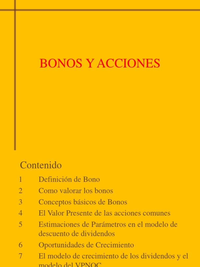 Definición y Valoración de Bonos | PDF | Compartir (Finanzas) | Cupón
