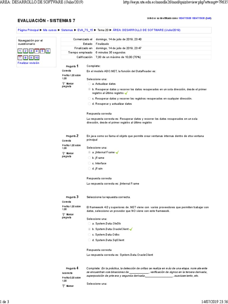 Areas y Niveles, Area Desarrollo de Software | PDF | Ingeniería de ...