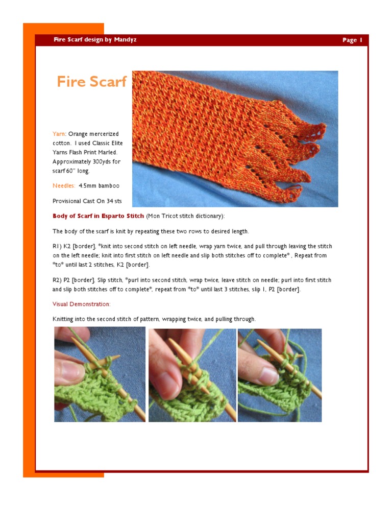 Fire Scarf | Knitting | Textile Arts