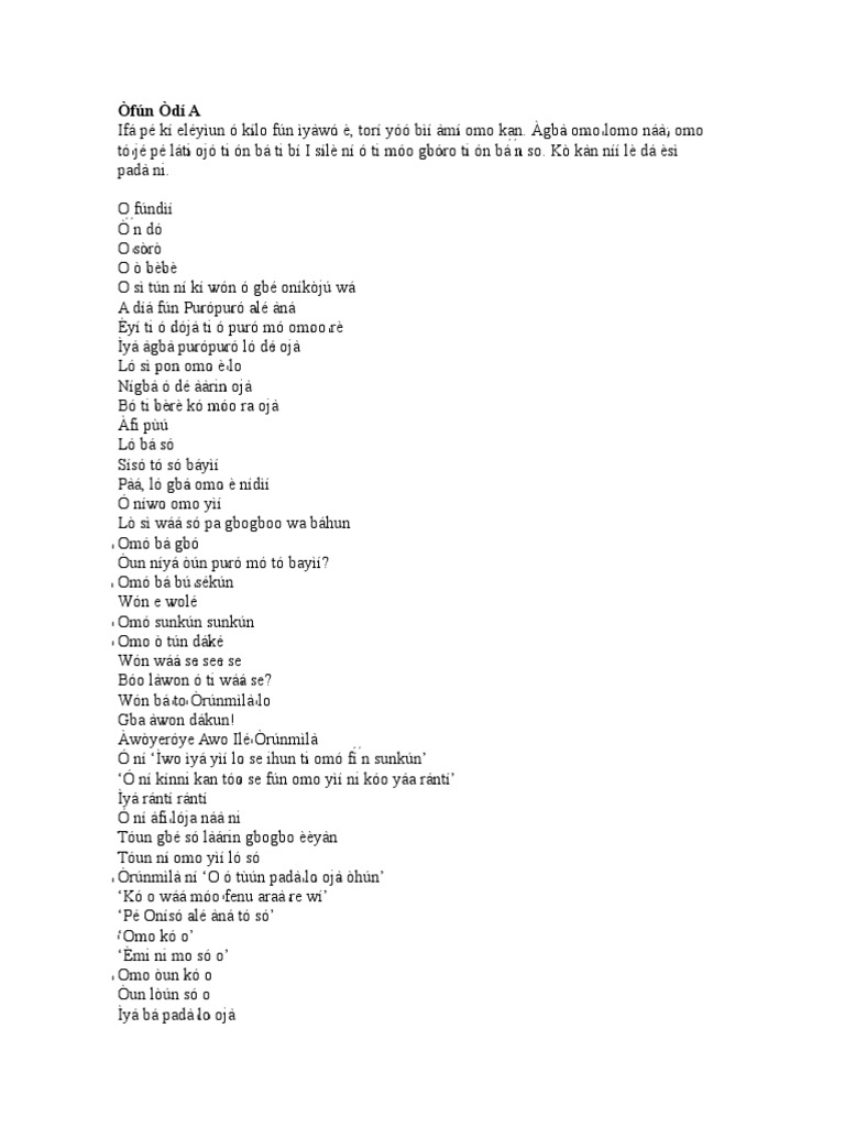 Ofun Odi | PDF | Santeria | Religión étnica