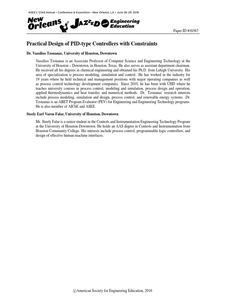 PID Controller Design with Constraints | PDF | Control Theory | Mathematical Optimization