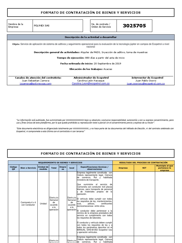 Bys Acacias 3025705 - Polynex Sas | PDF | Factura | Transporte