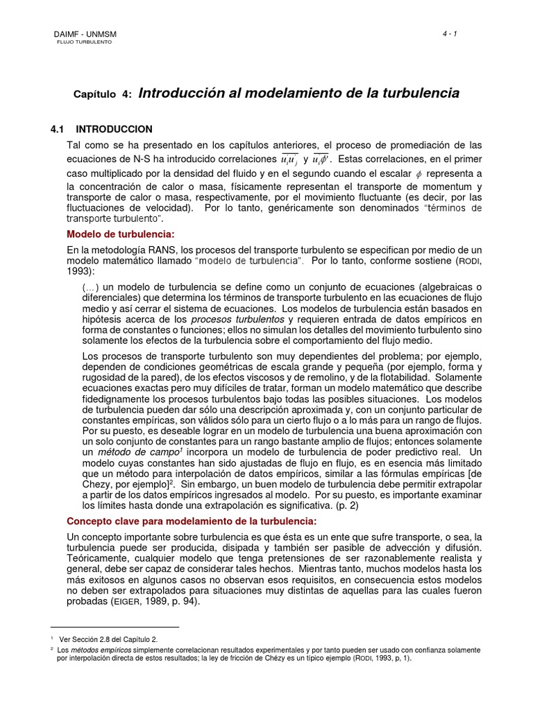 Capítulo 4 | PDF | Turbulencia | Viscosidad
