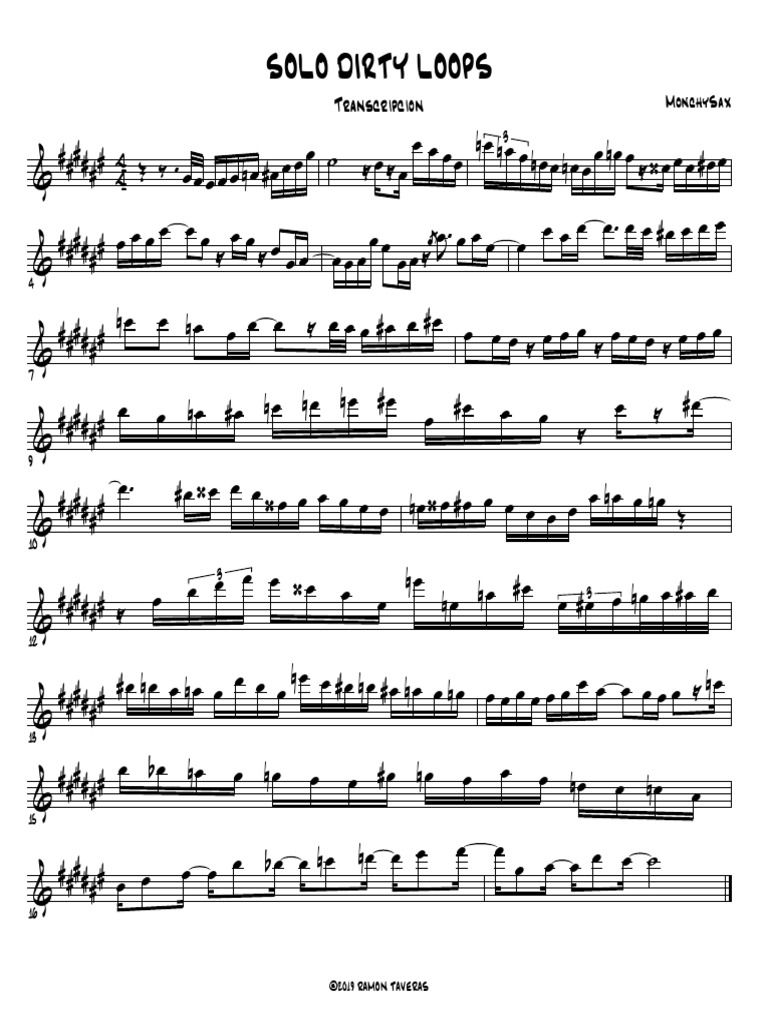 Solo Dirty Loop Sax | PDF
