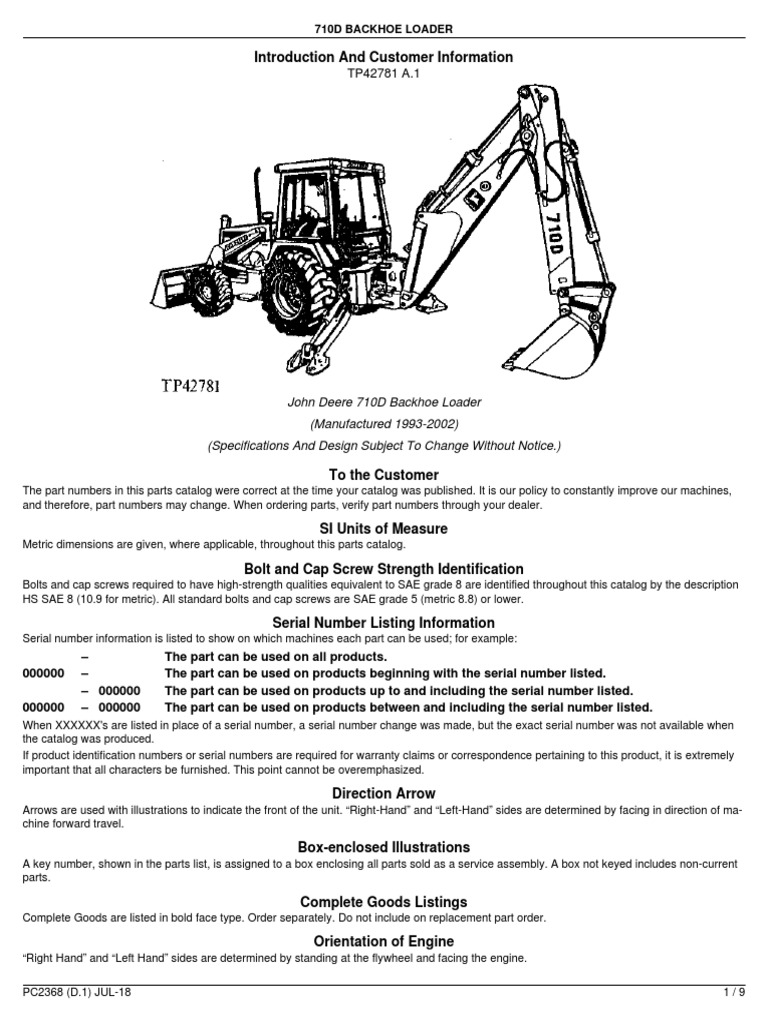 710D Backhoe Loader Introduction | PDF | Loader (Equipment) | Screw
