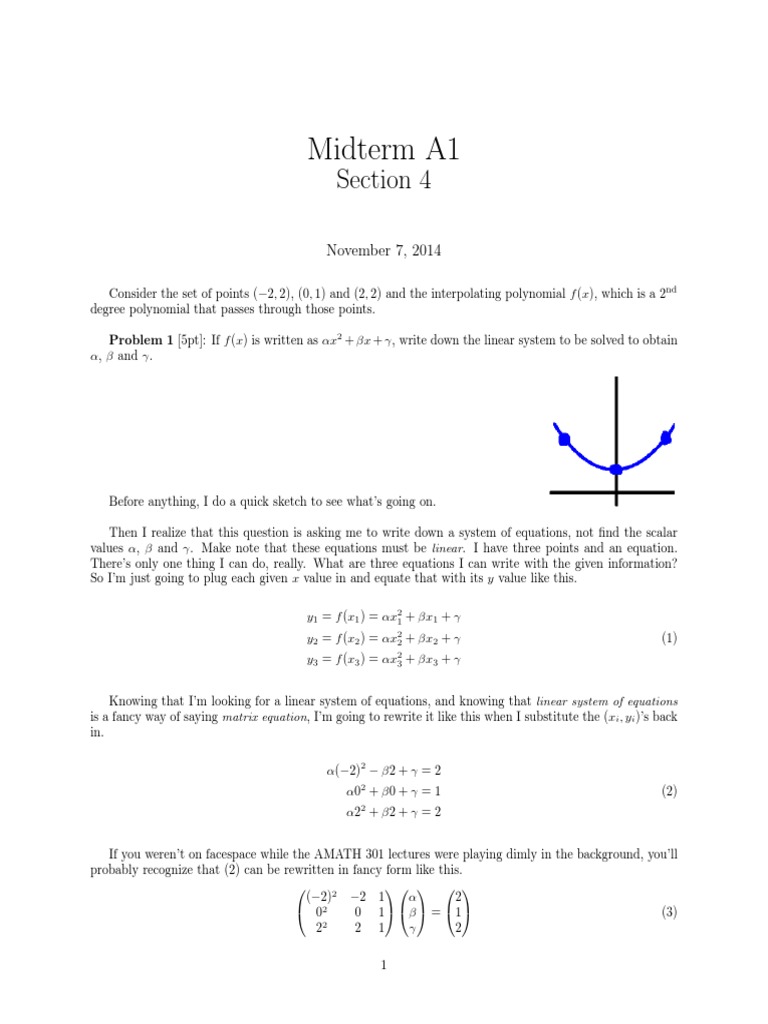 Midterm A1: Section 4 | PDF | Equations | Algorithms