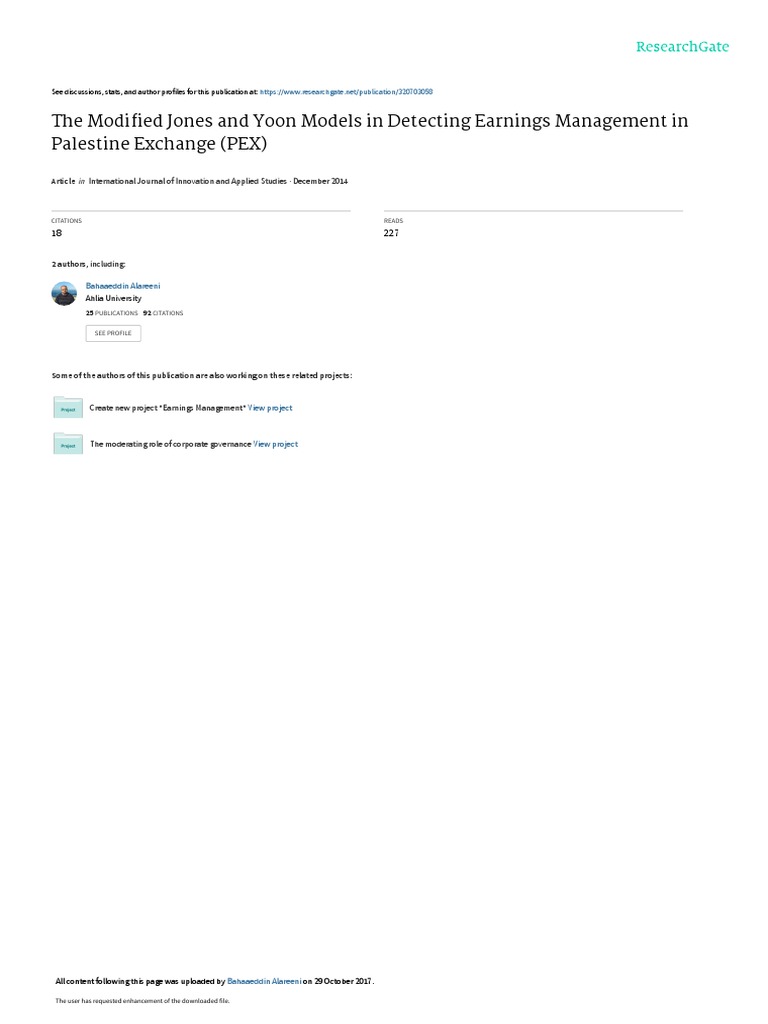 Earning Management | PDF | Financial Statement | Financial Economics