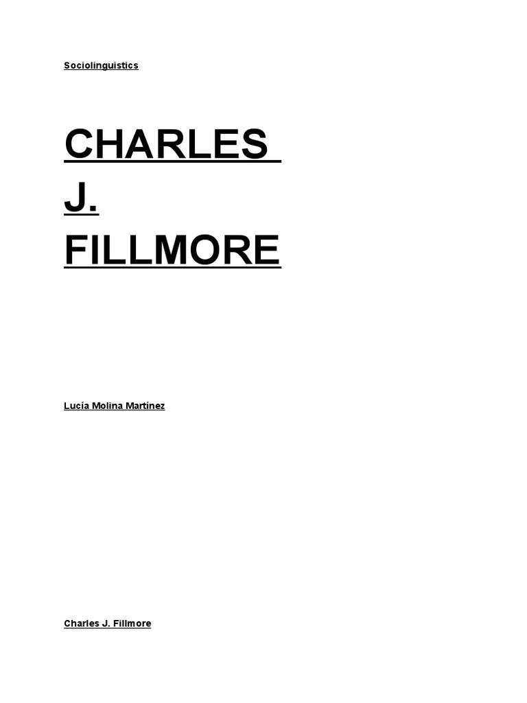 Charles J. Fillmore | Download Free PDF | Semantics | Interpretation ...