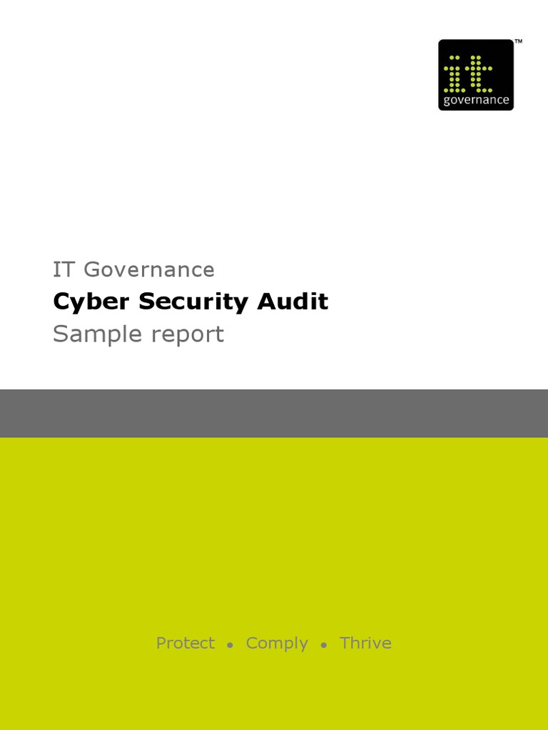 Cyber Security Audit Sample Report v2.1 | PDF | Computer Security ...