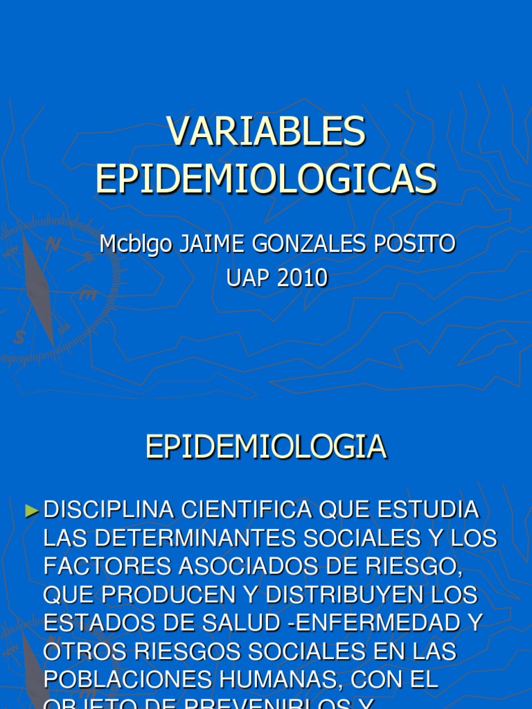 Variables Epidemiologicas | Epidemiología | Causalidad