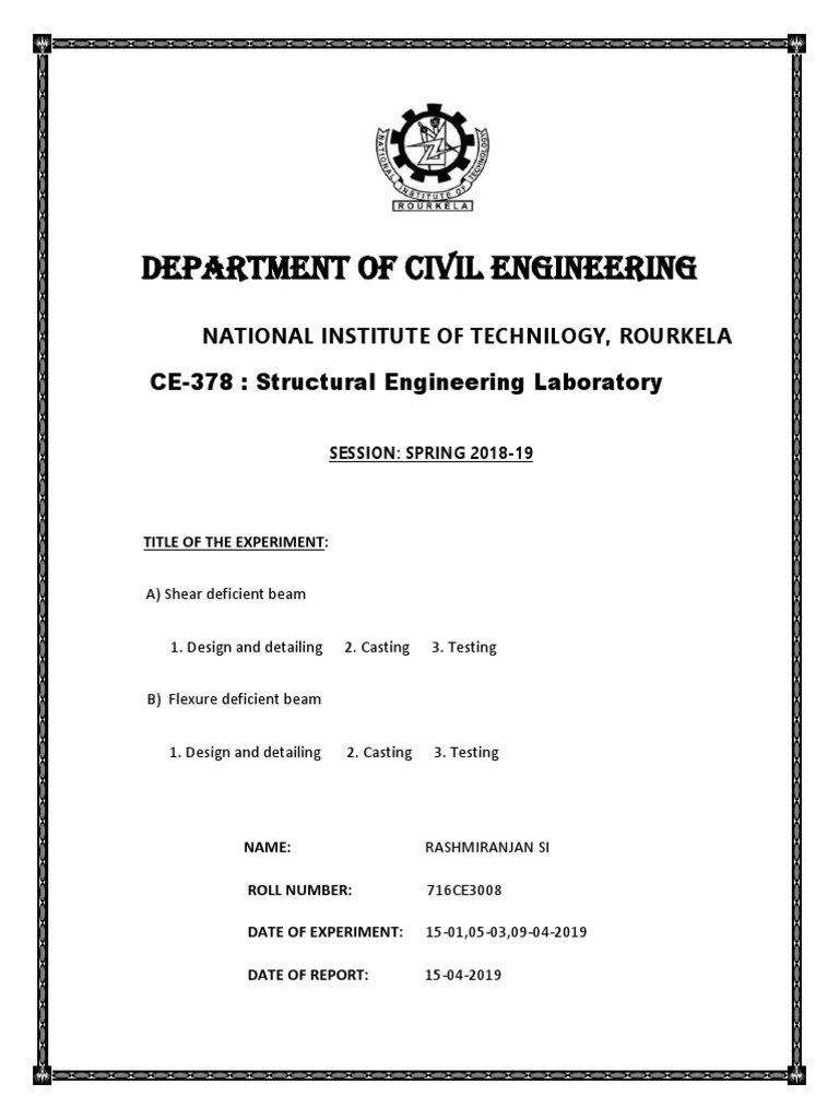 Department of Civil Engineering: National Institute of Technilogy ...