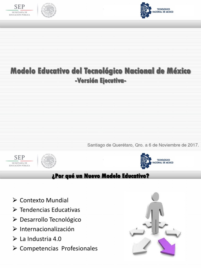 Propuesta Modelo Educativo Tecnm Noviembre 6-Ok | PDF | Gobernancia | Evaluación