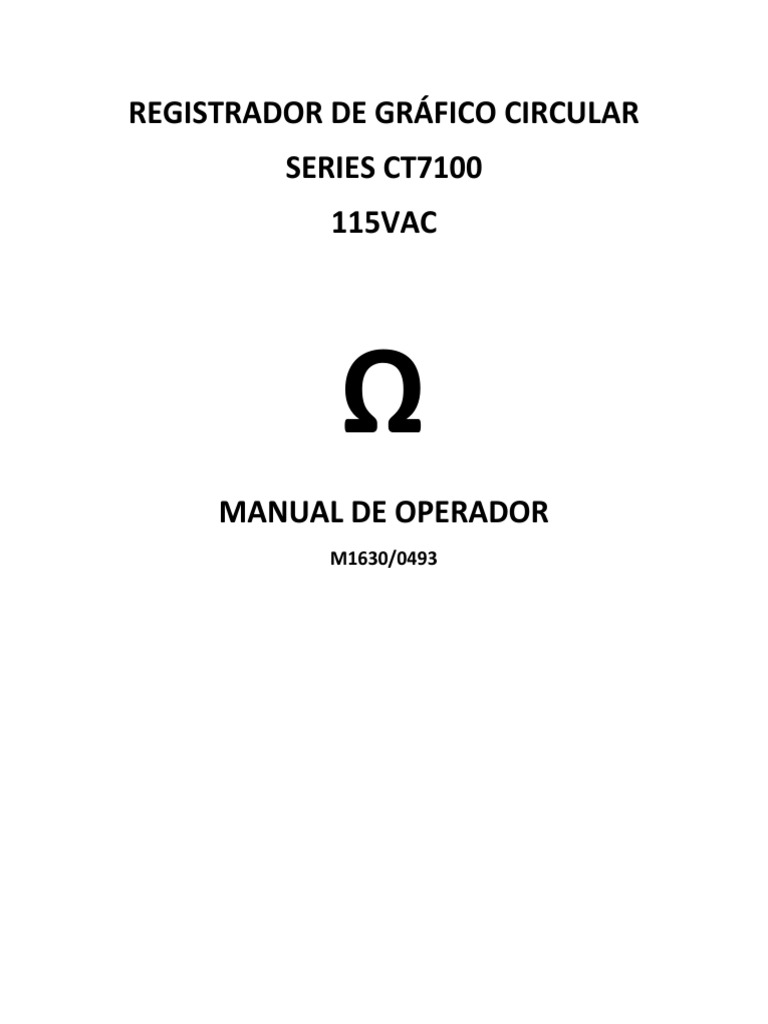 Manual Registrador de Gráfico Circular | PDF | Memoria de acceso ...