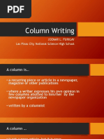 How To Write Columns | PDF | Journalism | News