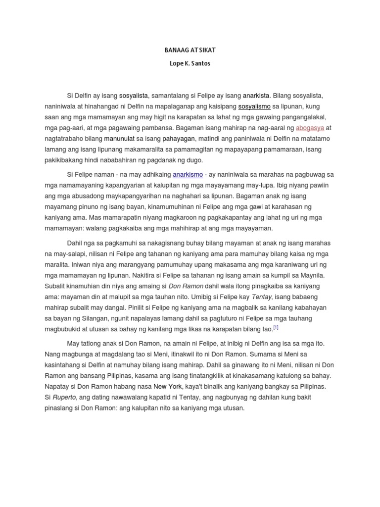 Banaag at Sikat | PDF